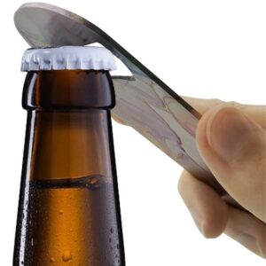 Flat Bottle Opener Heavy Duty Bottle Opener for Bartender Stainless Steel Beer Bottle Opener 7 inches Pink Marble Pattern