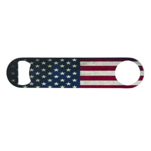 vintage usa flag powder coated steel bottle opener