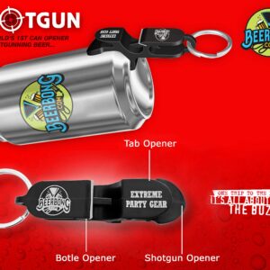 Metal Shotgun Keychain Tool Beer Bong America’s 3-Pack, Bottle Opener, Shotgunning Tool, and Tap Opener All in One