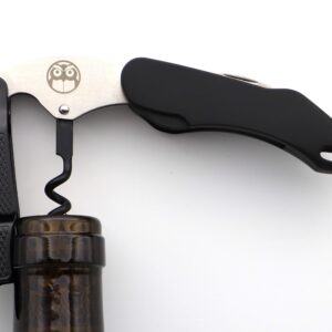 Coocouvaya Wise Products Premium Professional Corkscrew Wine Bottle Opener Black Edition for Wine Lovers, Sommeliers, Waiters and Bartenders Eco friendly pouch and packaging.(1 PACK)