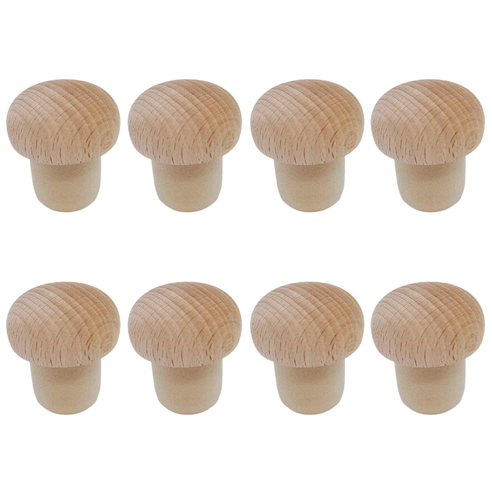 Wine Bottle Corks Mushroom T Shaped Cork Plugs for Wine Cork Wine Stopper Reusable Wine Corks Wooden and Rubber Bottle Stoppers (8, L)