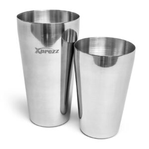 xprezz cocktail shaker set - 25oz and 22oz cocktail shaker kit - boston shaker bar set cocktail shaker set - martini shaker set - professional bartender kit - stainless steel drink cocktail mixer set