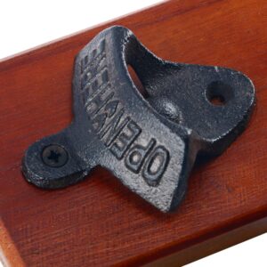 Homend 10pack Cast Iron Wall Mount Bottle Openers, Mounting Hardware Included, Vintage Rustic Bar(Wood Block is not Included)