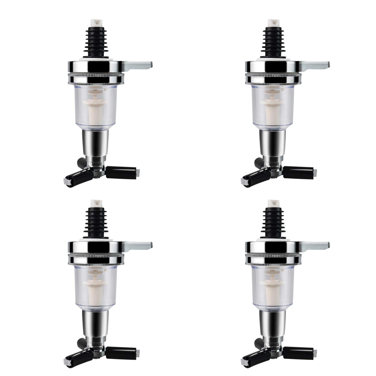 Replacement Nozzle Shot Dispenser fit for Wine Racks Cocktail Dispenser Liquor Dispenser Caddy Bottle Holder Rotated Mounted Liquor Holder Alcohol Dispenser Replacement Nozzle 1.5oz 45ml (4 Pieces)