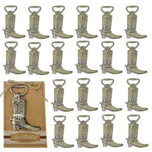 bottle opener, seesky 20 pcs cowboy boot bottle opener party favor return gifts for guest wedding party souvenir birthday bridal shower (20 pcs boot bottle opener)