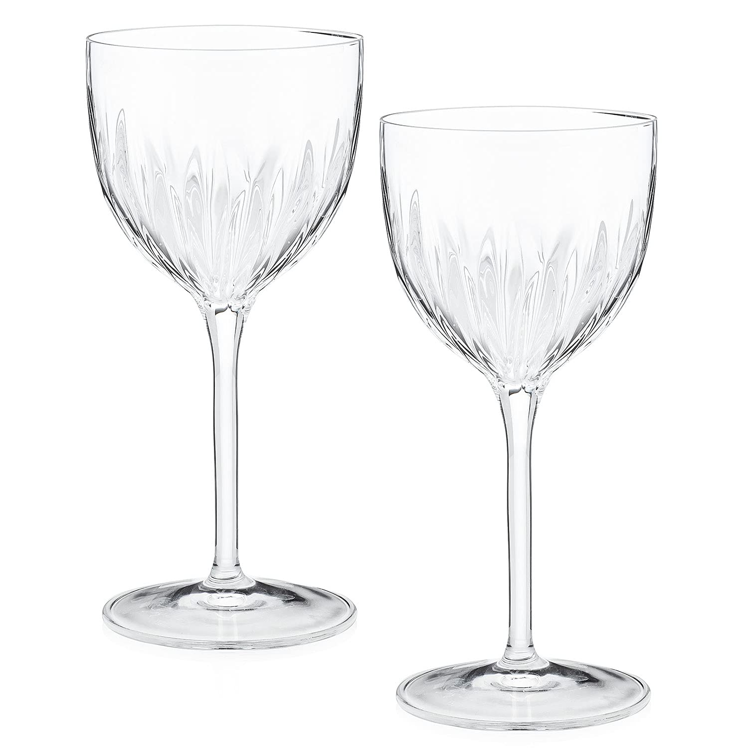 HISTORY COMPANY Nick & Nora 1934 "Hollywood” Crystal Cocktail Coupette 2-Piece Set (Gift Box Collection)