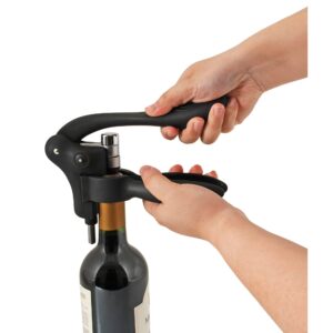 True Virtuoso Easy Lever Corkscrew, Stainless Steel And Ergonomic Soft Touch Handle