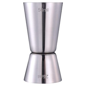 stainless steel jigger bar craft dual spirit measure cup 25ml/50ml double jigger for bar cocktail shot measure