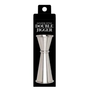 HIC Kitchen Japanese-Style Double Cocktail Jigger, 18/8 Stainless Steel, 4.75-Inches, 0.5-Ounce to 2-Ounce…