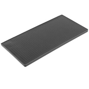 HAKZEON 6 PCS 12 x 6 Inches Rubber Bar Service Mat, Non Slip Rubber Bar Spill Mat, Bar Mats for Bar, Restaurant, Club, Hotel, Office Break Room, Kitchen and Pantry, Black