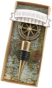 kate aspen "our adventure begins" bottle stopper