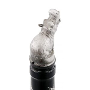 WOKHACH Animal Wine Aerator & Liquor Pourer for Bar,Home and Party Wine Pourer Aerator Festival Gift (Hippo Silver Gray)