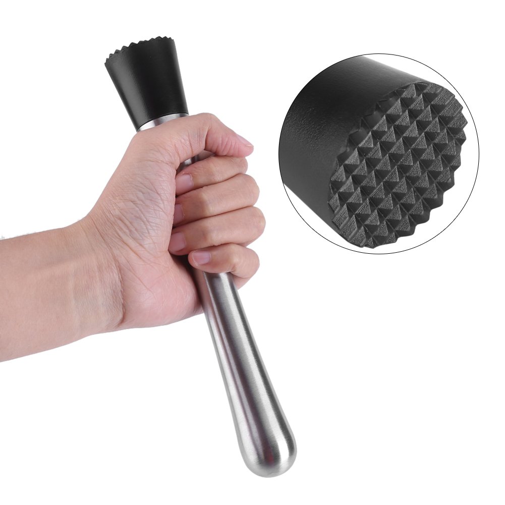 Fdit Cocktail Muddler Stainless Steel Bar Stick Mojito Masher Fruit Mixer Ideal Bartender Tool Barware