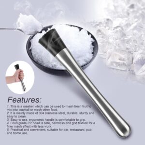 Fdit Cocktail Muddler Stainless Steel Bar Stick Mojito Masher Fruit Mixer Ideal Bartender Tool Barware