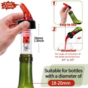 Automatic Measured Bottle Pourer - Pack of 12, 1 oz (30 mL) Quick Shot Spirit Measure Pourer Drinks Wine Cocktail Dispenser Home Bar Tools (Red 12pcs)… (Red 12pcs)