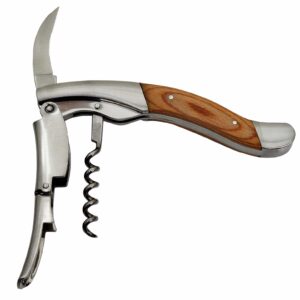 Legnoart Ghemme Grand Crue Stainless Steel Sommelier Corkscrew with Stamina Wood Handle