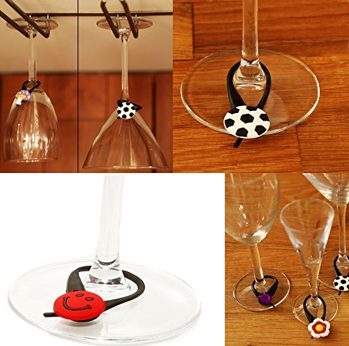 Hermes Glass Charms Wineglass Drink Marker Party Favors Set of 16 Pcs