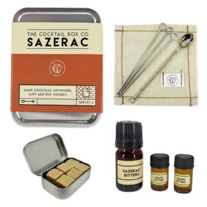 The Cocktail Box Co. Sazerac Cocktail Kit - Premium Cocktail Kits - Make Hand Crafted Cocktails. Great Gifts for Him or Her Cocktail Lovers (1 Kit)