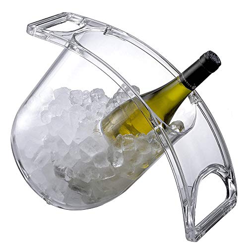 Coolin Curve Ice Bucket for Wine Champagne Beer Beverages Evenly Chills Drinks 2 Quarts