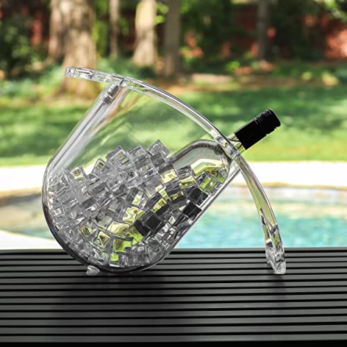 Coolin Curve Ice Bucket for Wine Champagne Beer Beverages Evenly Chills Drinks 2 Quarts