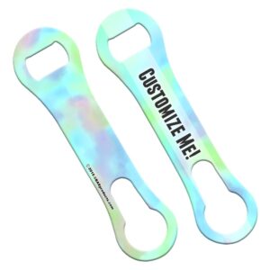 barconic customizable v-rod® bottle opener - watercolor tie dye