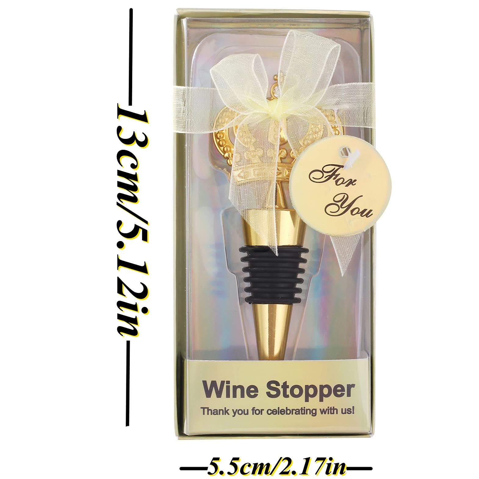 12PCS Gold Crown Wedding Favors for Guests,Funny Wine Bottle Stoppers Birthday Party Favors Bridal Shower Anniversary Return Gift (Crown Stopper, 12)