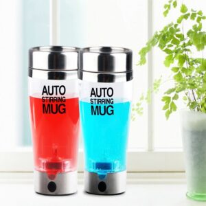 Mengshen Self Stirring Mug 400ML - Portable Multipurpose Mixer Auto Mixing Coffee Tea Cup Protein Shaker Mixer Double Insulated Electric, A037