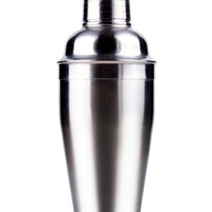 HIC Kitchen Cocktail Shaker, Stainless Steel, Mirror Finish, 3-Piece Set, 18-Ounces