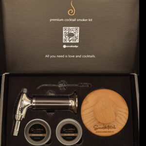 Cocktail Smoker Kit by Smoktail - Bourbon Smoker Kit - Experience The Perfect Blend of Bourbon and Smoke Best Gift to Men and Women (Without Butane) (Premium Kit)