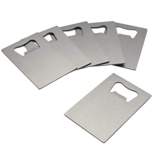 Pekky Credit Card Bottle Opener, 6 Packs, Stainless Steel