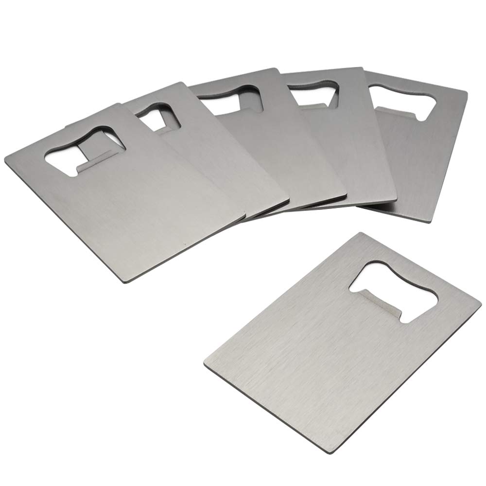 Pekky Credit Card Bottle Opener, 6 Packs, Stainless Steel