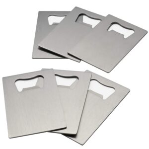 pekky credit card bottle opener, 6 packs, stainless steel