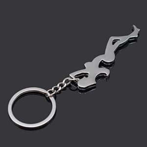 ARFUKA Bottle Opener Keychain Metal Sexy Lady Pendant Beer Opener Beverage Soda Beer Bartender Bottle Opener Keyring Christmas Birthday Gift for Men and Women