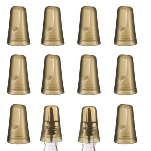 12 pcs pour spout covers set universal dust caps for pourers translucent liquor pourer covers bottle toppers bottle pour bottle covers plastic dust caps for home kitchen tools supplies