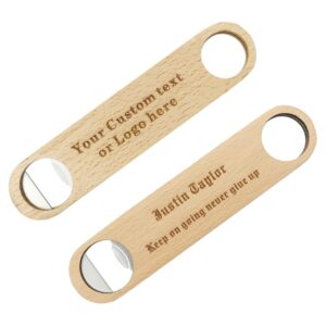 Personalized Bottle Opener, Custom Engraved Beer Bottle Openers, Wooden handle Speed Opener