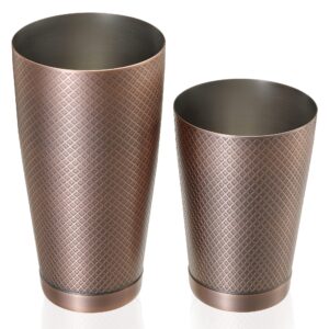 Barfly Diamond Lattice Shaker Set, Antique Copper