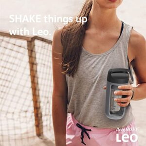 Berghoff LEO Tritan Plastic Shaker Botte, BPA-free, Integrated Protein Powder Compartment, Screw-on Lid, Flip Cap, Silicone Mixing Ball, Leakproof, Gym Accessories, Dishwasher safe