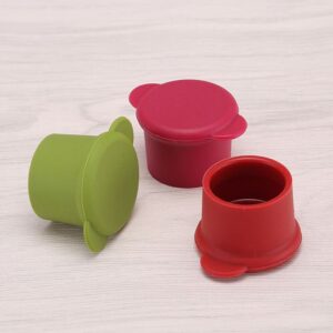 Wine Stoppers - Silicone Wine Bottle Caps - Reusable Unbreakable Sealer Cover Corks - Wine Gifts with Air-Tight Seal - Set of 2 Wine Accessories