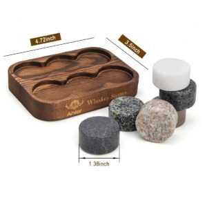 Whiskey Stones, Set of 6 Whiskey Chilling Stones, Reusable Ice Cubes, Whiskey Rocks - Perfect Whiskey Gifts for Men