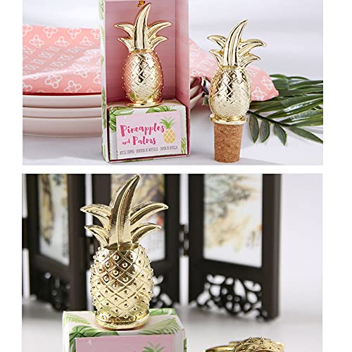 Wine Stoppers Pineapple Wine Bottle Stoppers Summer Fruit Wine Decorative Party Bar Supplies Wine Corks 2 Pack Alloy Creative Wine Stoppers for Home Bar Beach Party Decoration Gifts