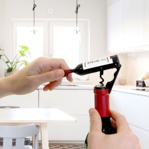 Premium Wine Corkscrew Bottle Opener, Wine Shaped Opener - Multifunctional Wine & Beer Cap Openers - Great Funny Gift for Wine Lovers