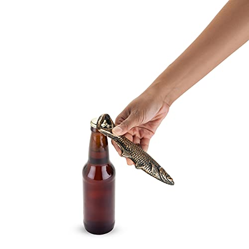 Foster & Rye Cast Iron Fish Novelty Bottle Openers, Metallic