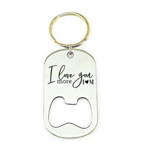 personalized boyfriend gift i love you more bottle opener keychain gift idea for him gift personalized christmas gift more-bottle