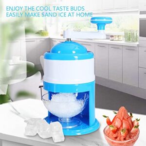 Portable Ice Crusher and Shaved Ice Machine, Manual Hand Crank Operated Fruit Smoothie Machine Mini Household Ice Shaver Small Ice Crusher Premium (A)