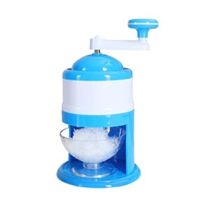 Portable Ice Crusher and Shaved Ice Machine, Manual Hand Crank Operated Fruit Smoothie Machine Mini Household Ice Shaver Small Ice Crusher Premium (A)