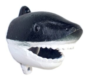 upper deck cast iron wall mounted shark bottle opener