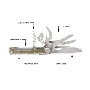 Gerber Gear 31-003565 Armbar Cork, Pocket Knife Multitool with Corkscrew Wine Opener for EDC, Gold