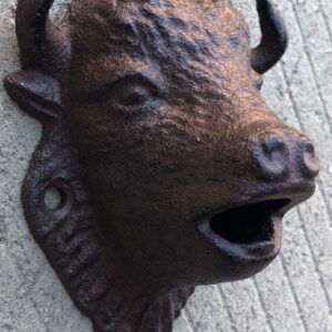 Wall Mounted Buffalo Bottle Opener Beer Soda Bar Home Man Cave Cabin Cast Iron