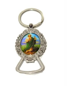 san judes bottle opener keychain baptism recuerdos de bautizo first communion christening favors -12pcs