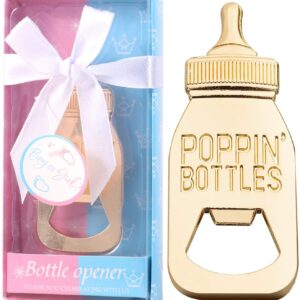 24 pcs Bottle Opener Gender Reveal Party Favors for Guests, Poppin Bottle Openers for Baby Shower Favors,Gifts,Decorations and Souvenirs Gender Reveal Souvenirs Party Supplies (Blue and Pink, 24)